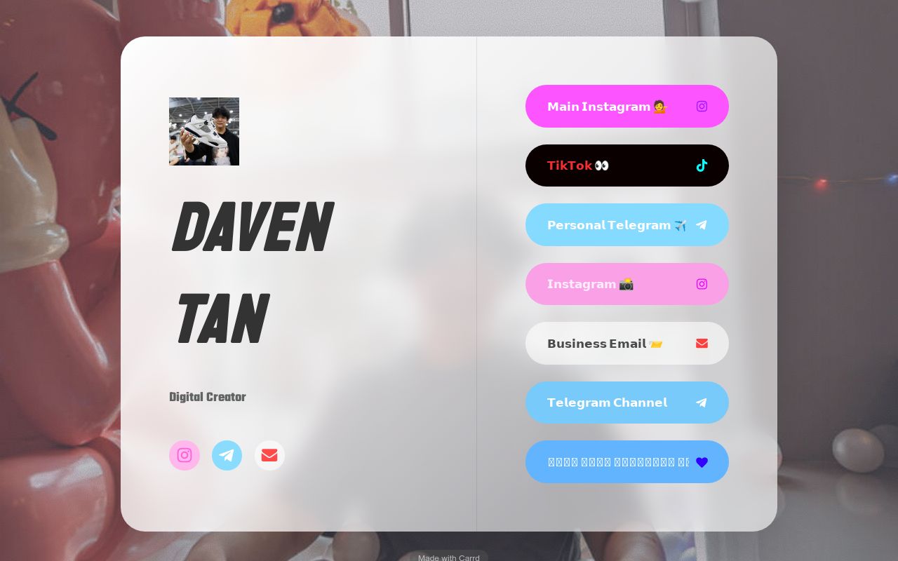 Reach out to Daven Tan!